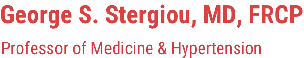 George S. Stergiou, MD, FRCP - Professor of Medicine & Hypertension